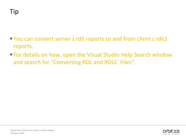 ReportViewer Web Server Control | PPTX