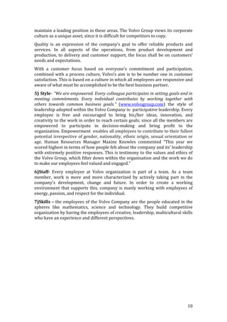 Report on Volvo, Marketing Strategy | DOCX