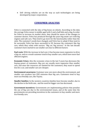 Report on Volvo, Marketing Strategy | DOCX
