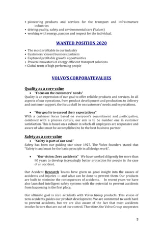 Report on Volvo, Marketing Strategy | DOCX