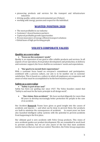 Report volvo company | DOCX