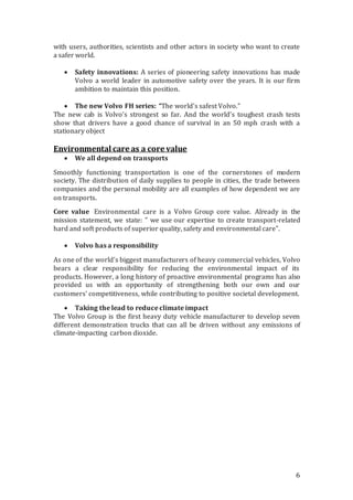 Volvo company training repoart | DOCX