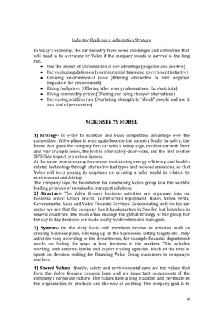 Volvo company training repoart | DOCX