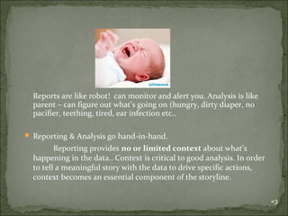 Reports vs analysis | PPT | Business | Business and Finance