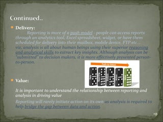 Reports vs analysis | PPT