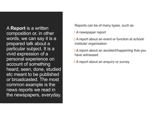 Report writing | PPT