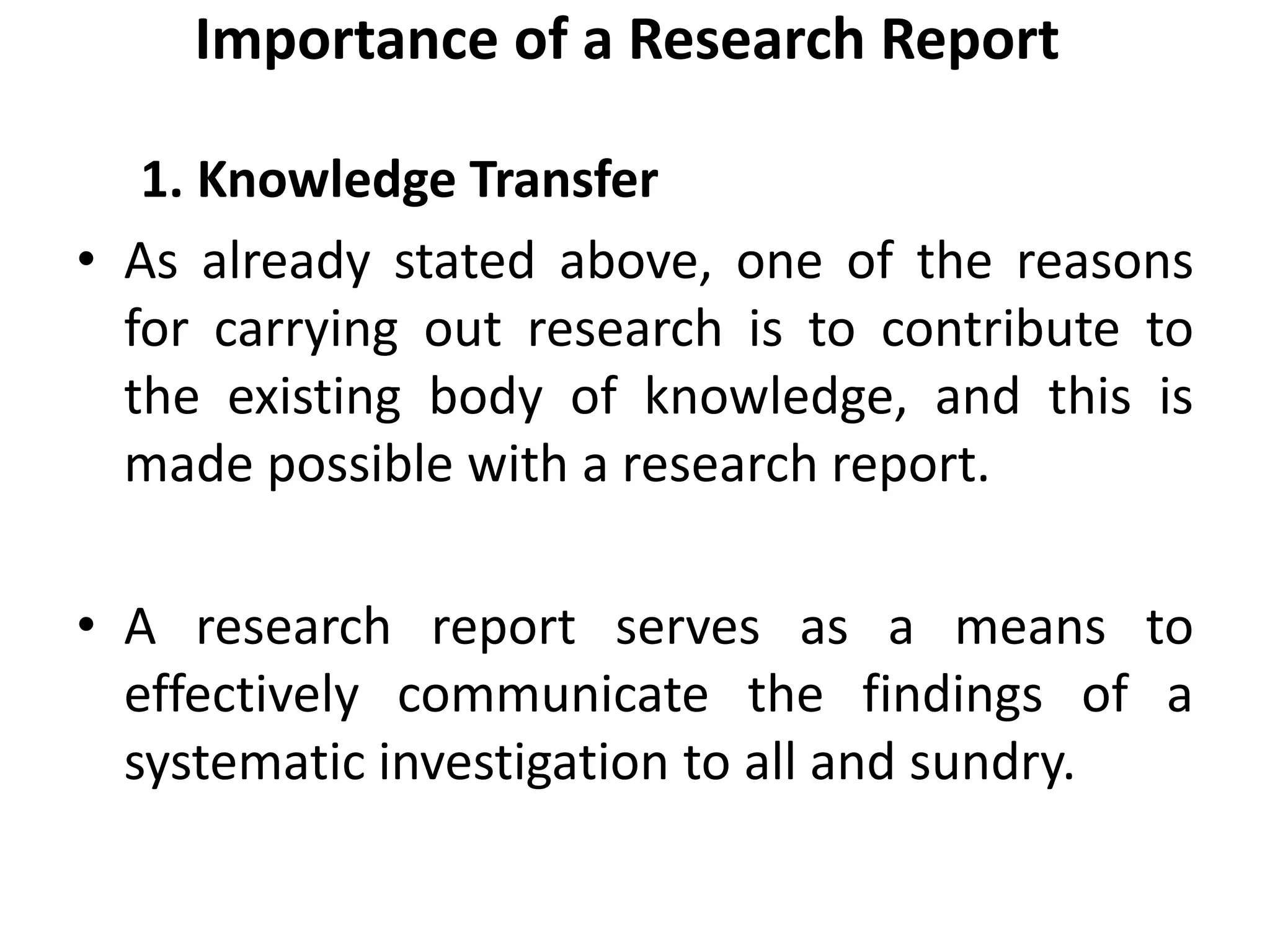 Research Report Writing | PPTX