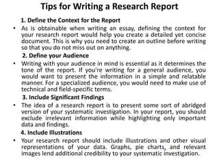 Research Report Writing | PPTX