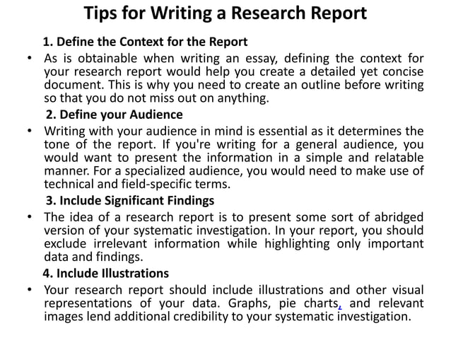 Research Report Writing | PPTX