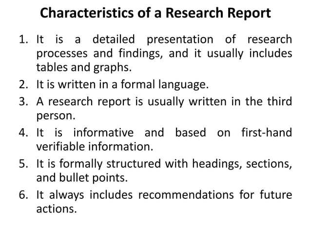 Research Report Writing | PPTX