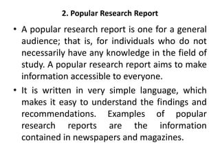 Research Report Writing | PPTX