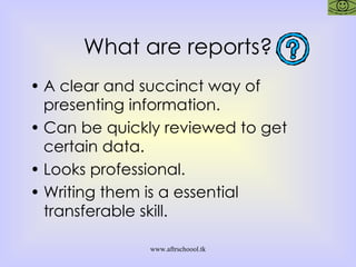 Report Writing | ODP