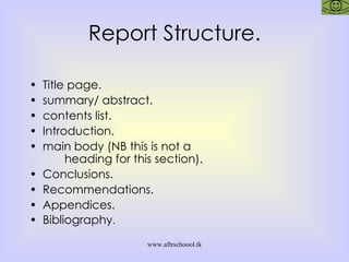 Report Writing | ODP