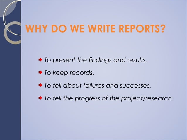 Report writing | PPT