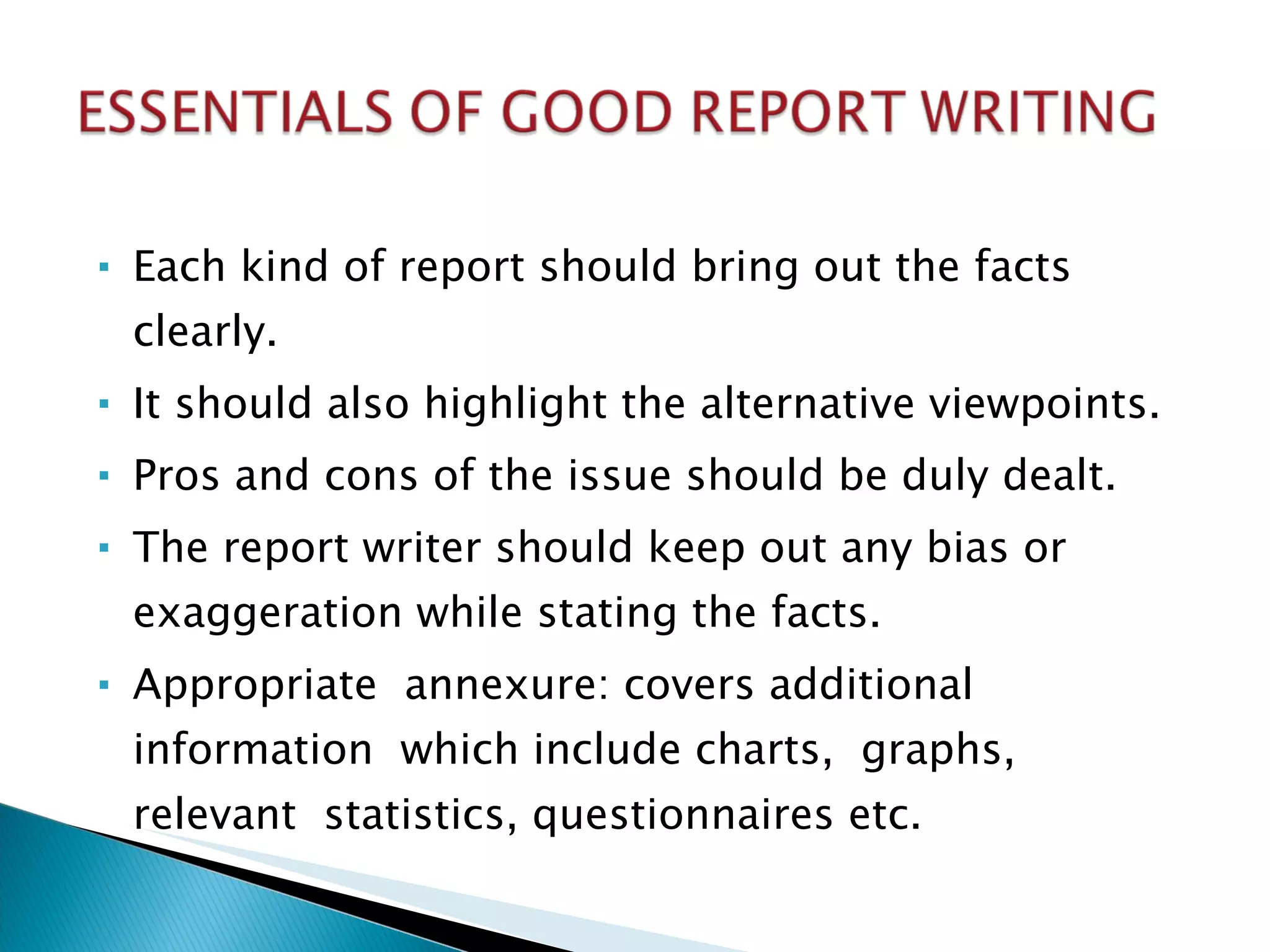 Report writing..... | PPT