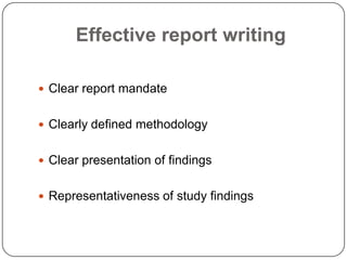 Report writing | PPTX