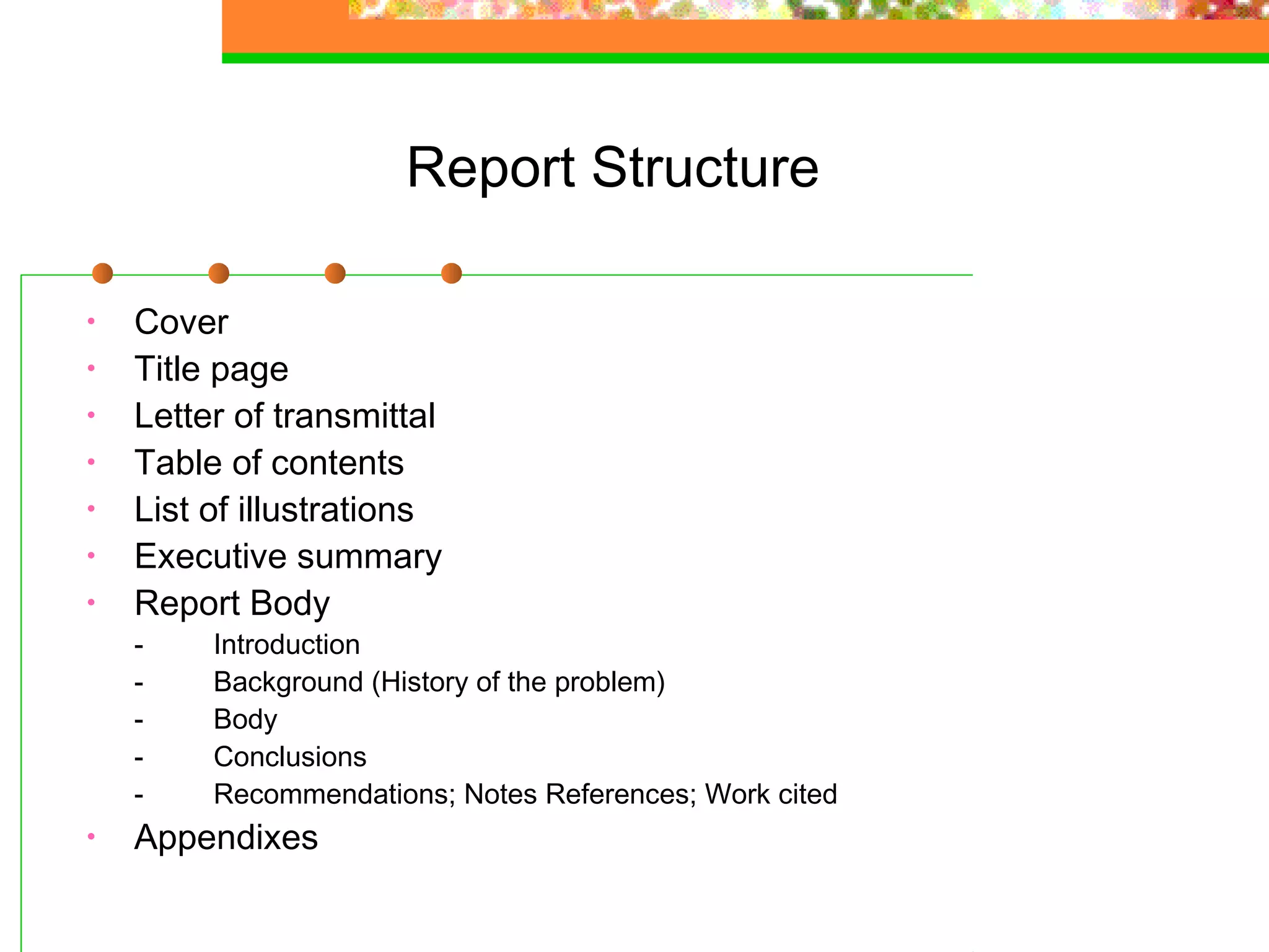 Report writing | PPT