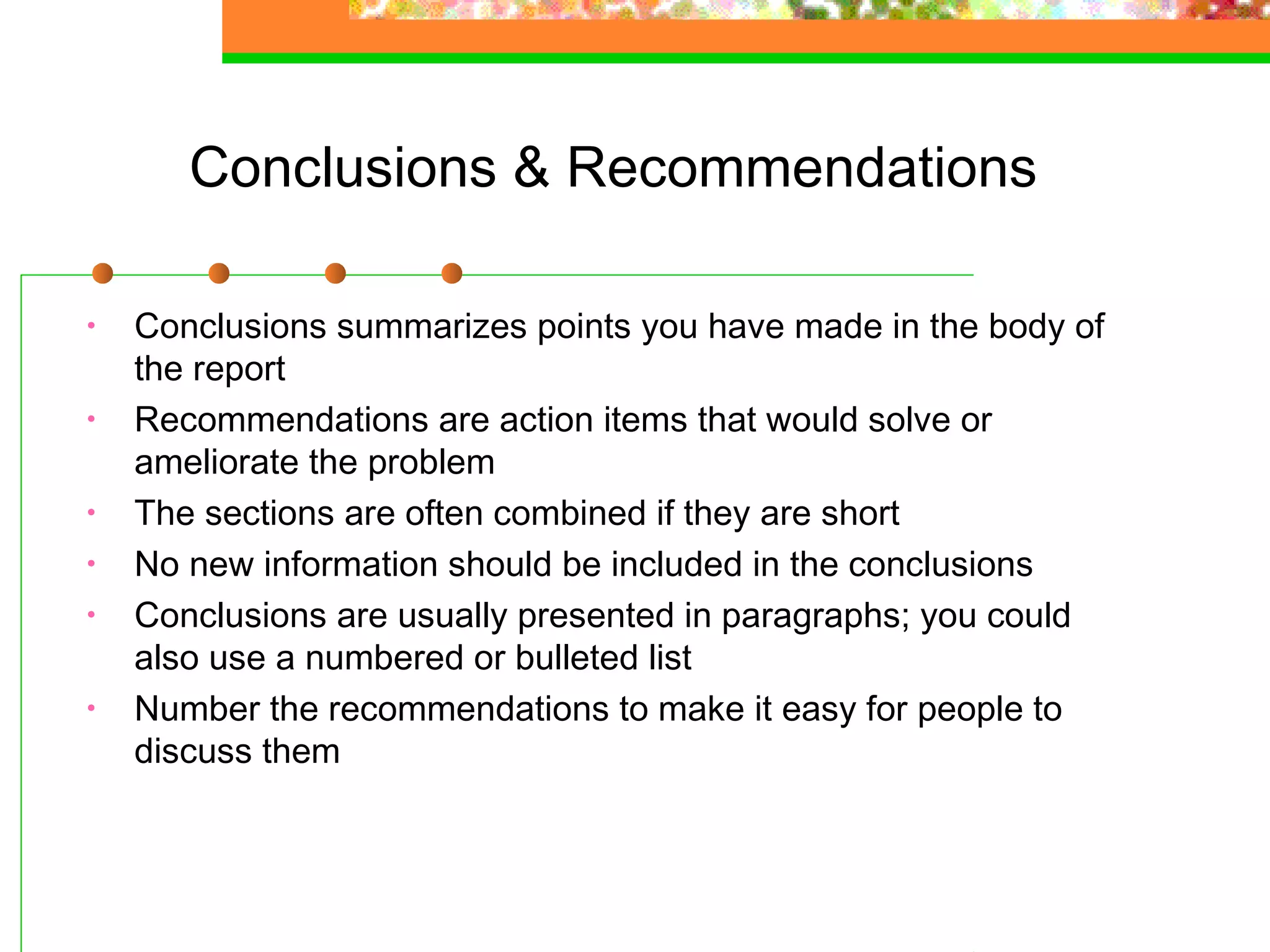 Report writing | PPT