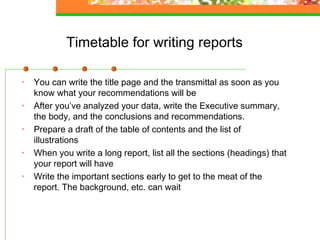 Report writing | PPT