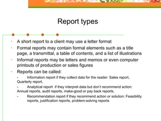 Report writing | PPT