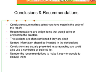 Report writing | PPT