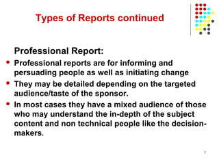 Report writing | PPT