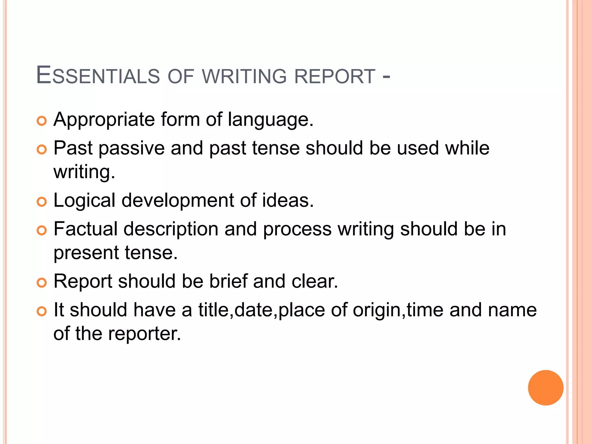 Report writing | PPTX