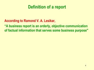 Report writing | PPT