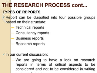Report writing | PPT