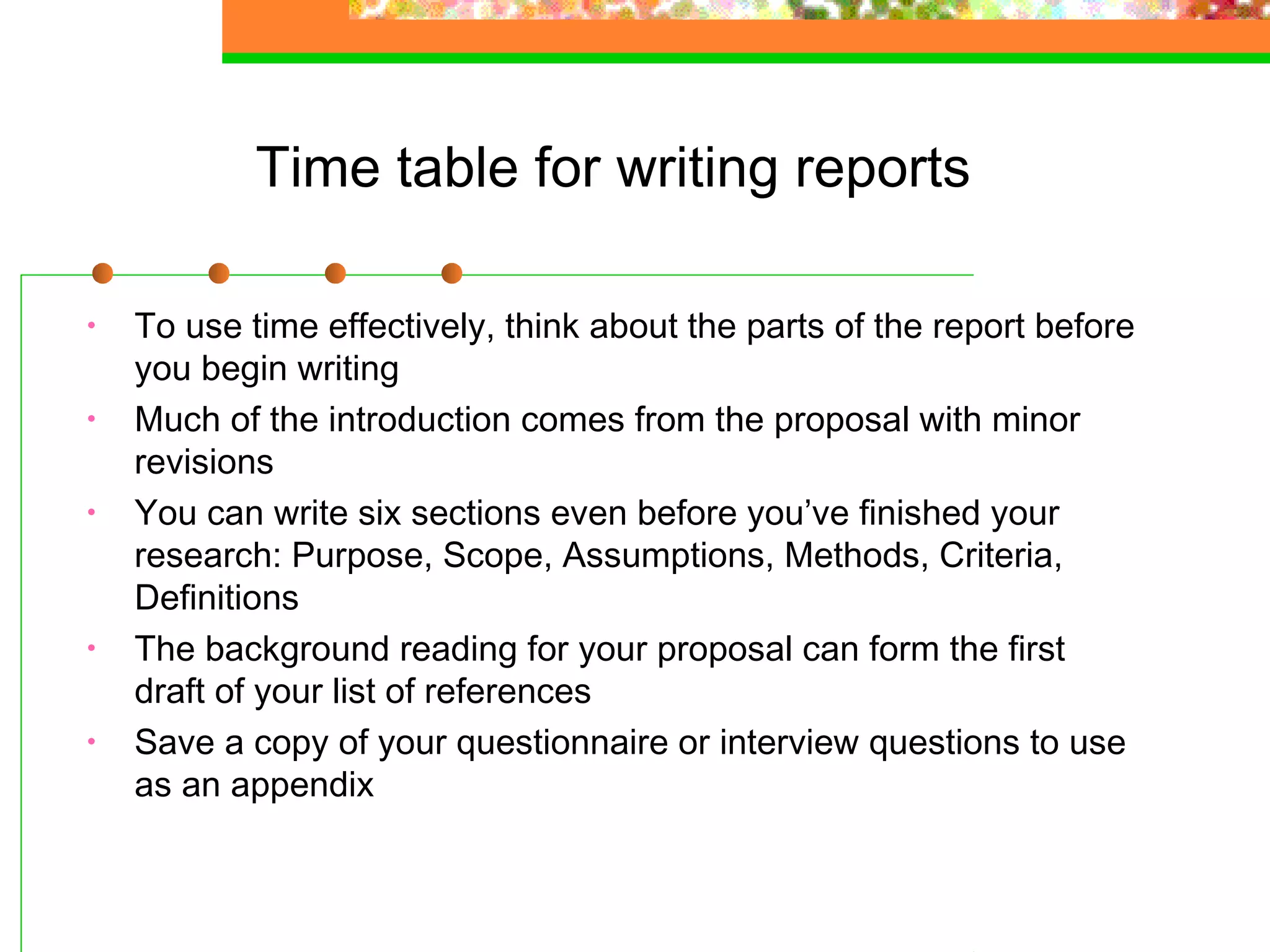 Report writing | PPT