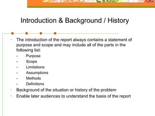 Report writing | PPT