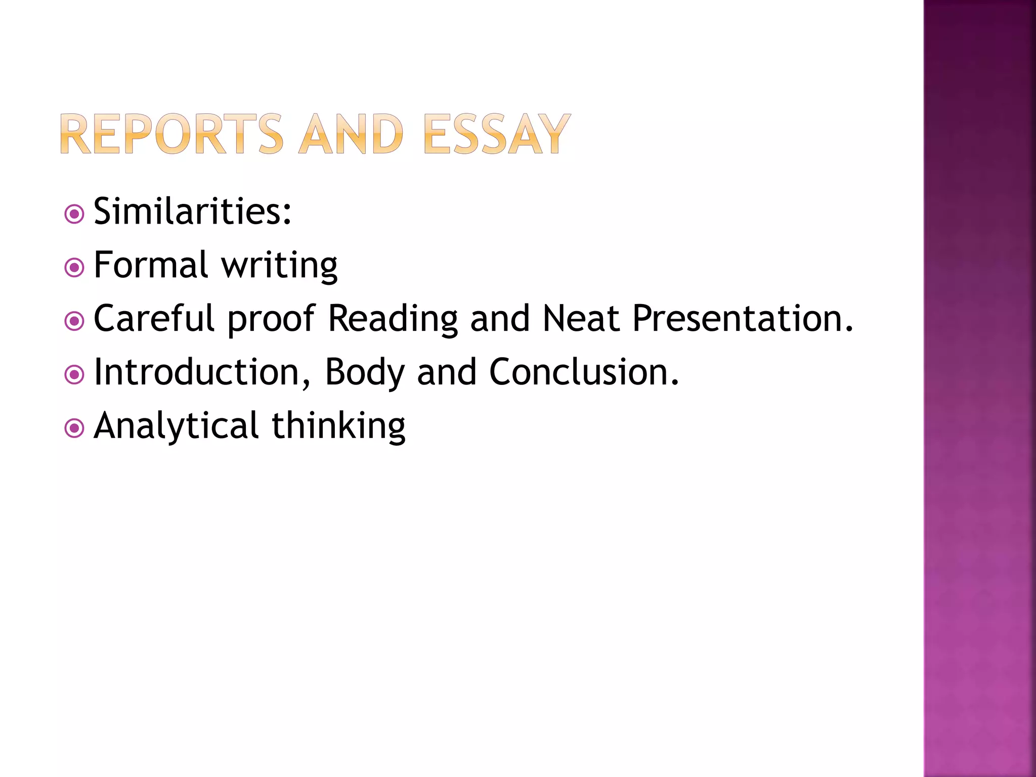 Report writing | PPTX