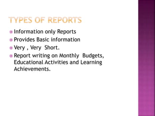 Report writing | PPTX