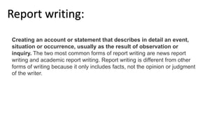 Report writing | PPTX