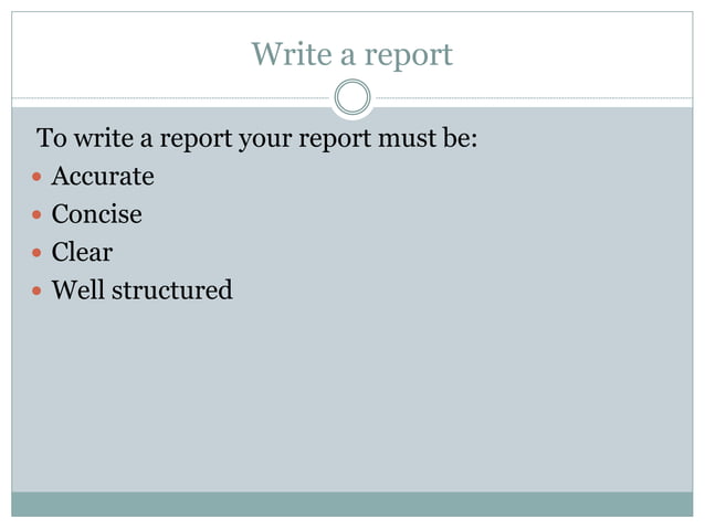 Report writing | PPT
