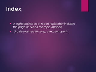 Report writing | PPT