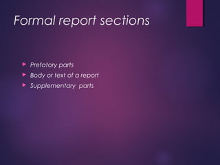 Report writing | PPT