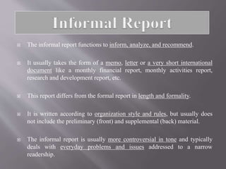 Report writing | PPTX
