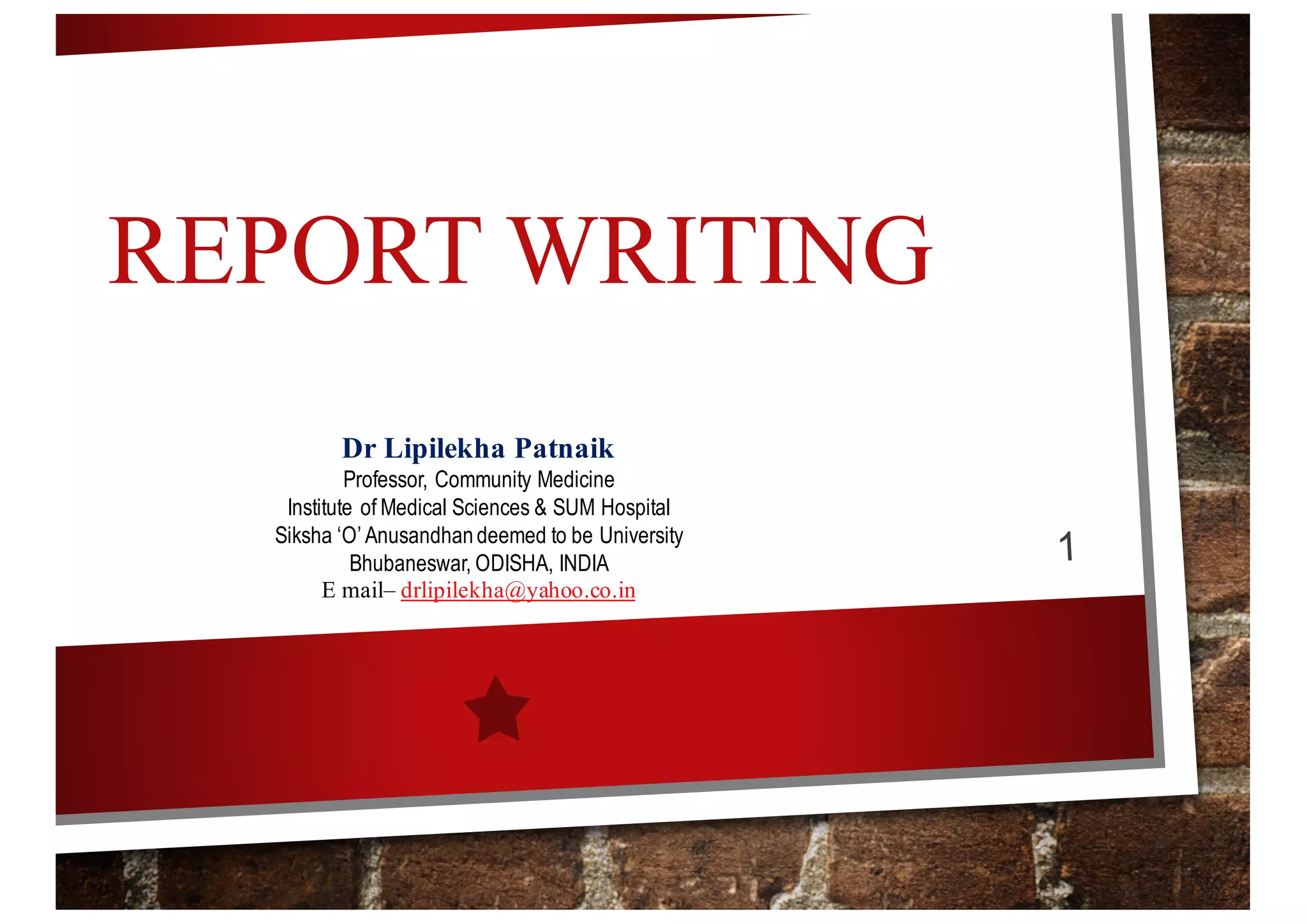 Report writing | PDF