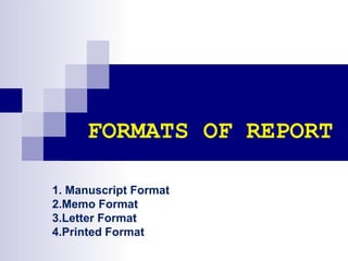 Report writing | PPT