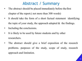 Report writing | PPT