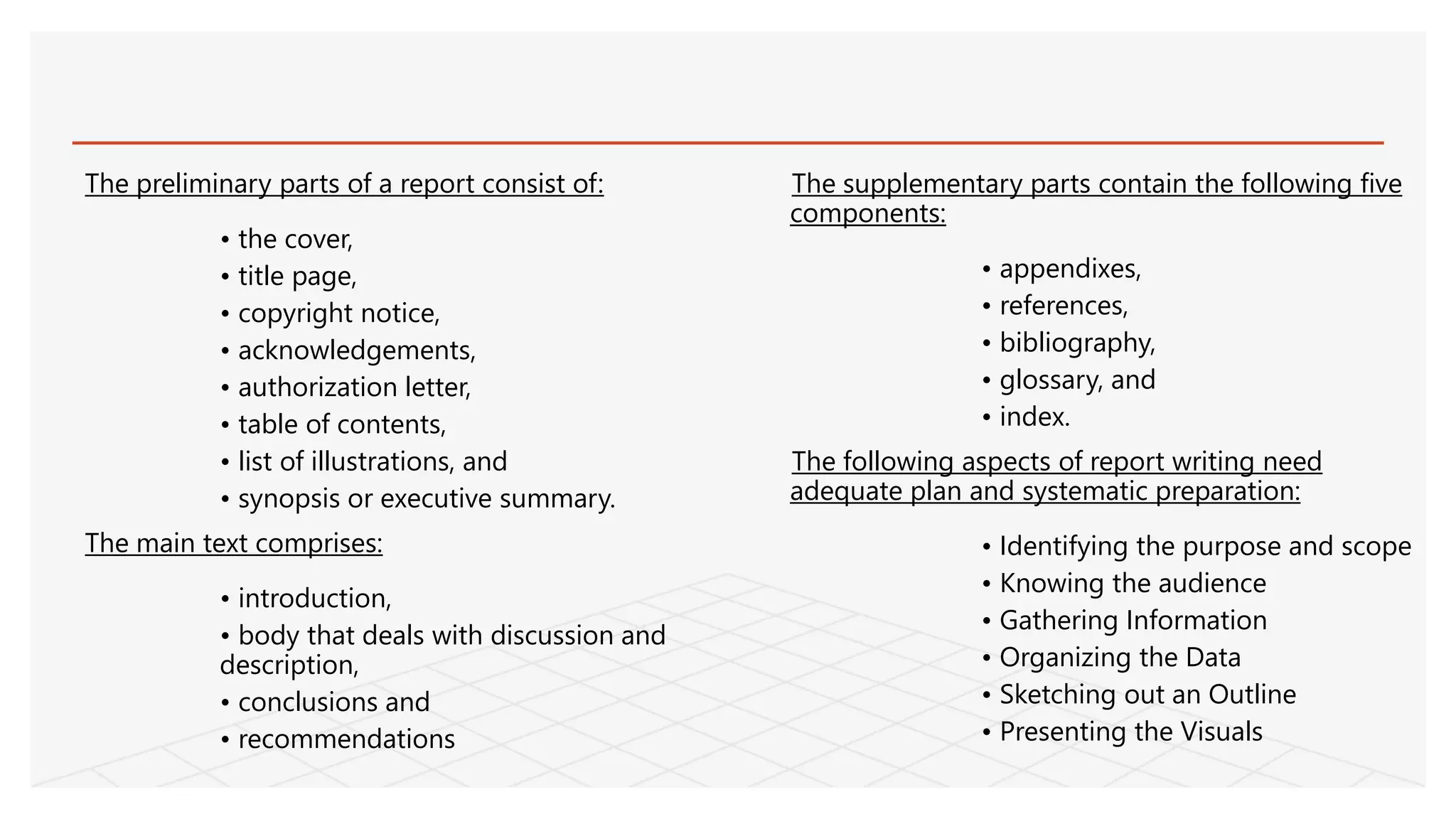 Report writing | PPTX