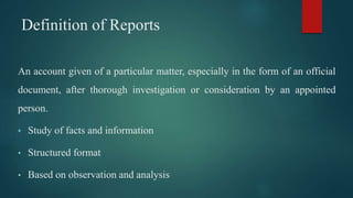 Report writing | PPT