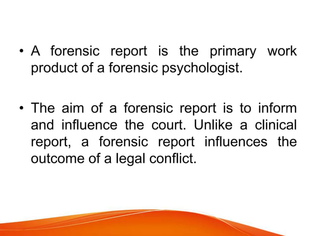 Report Writing and Analysis of Data in Forensics | PPTX