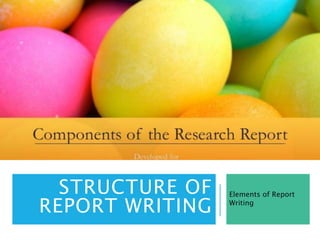 Report writing | PPTX