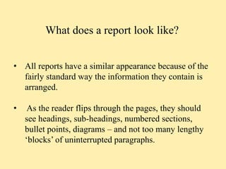 Report writing | PPT