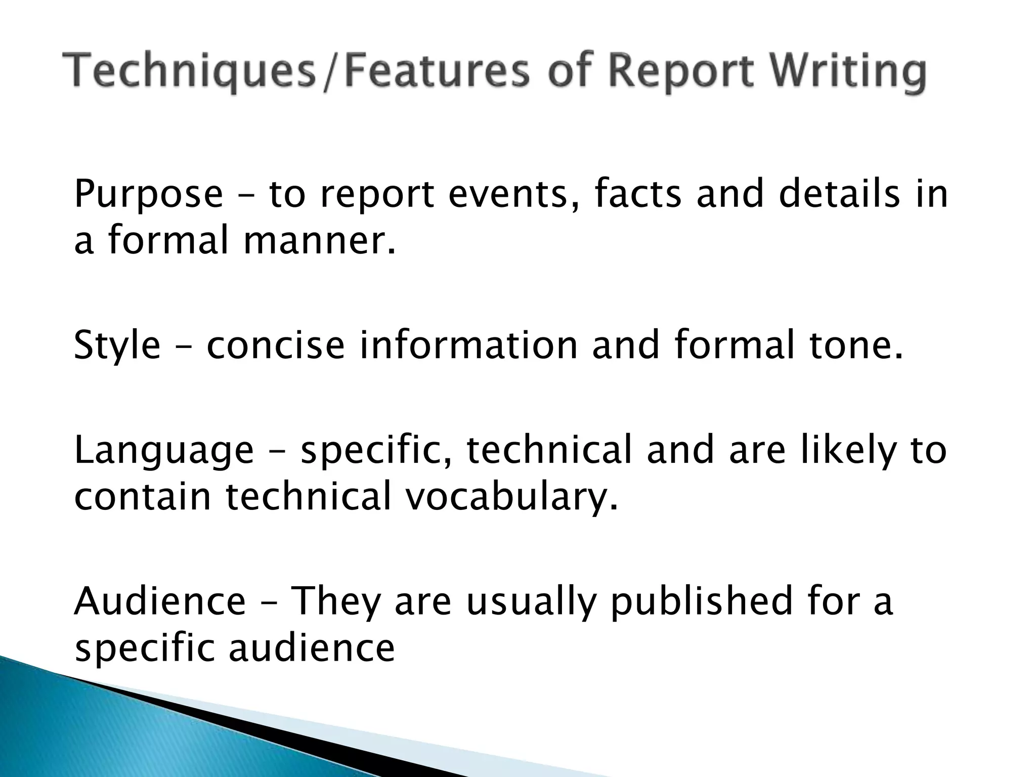 Report writing | PPTX