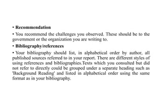 Report writing.pptx | Educational Assessment | Education