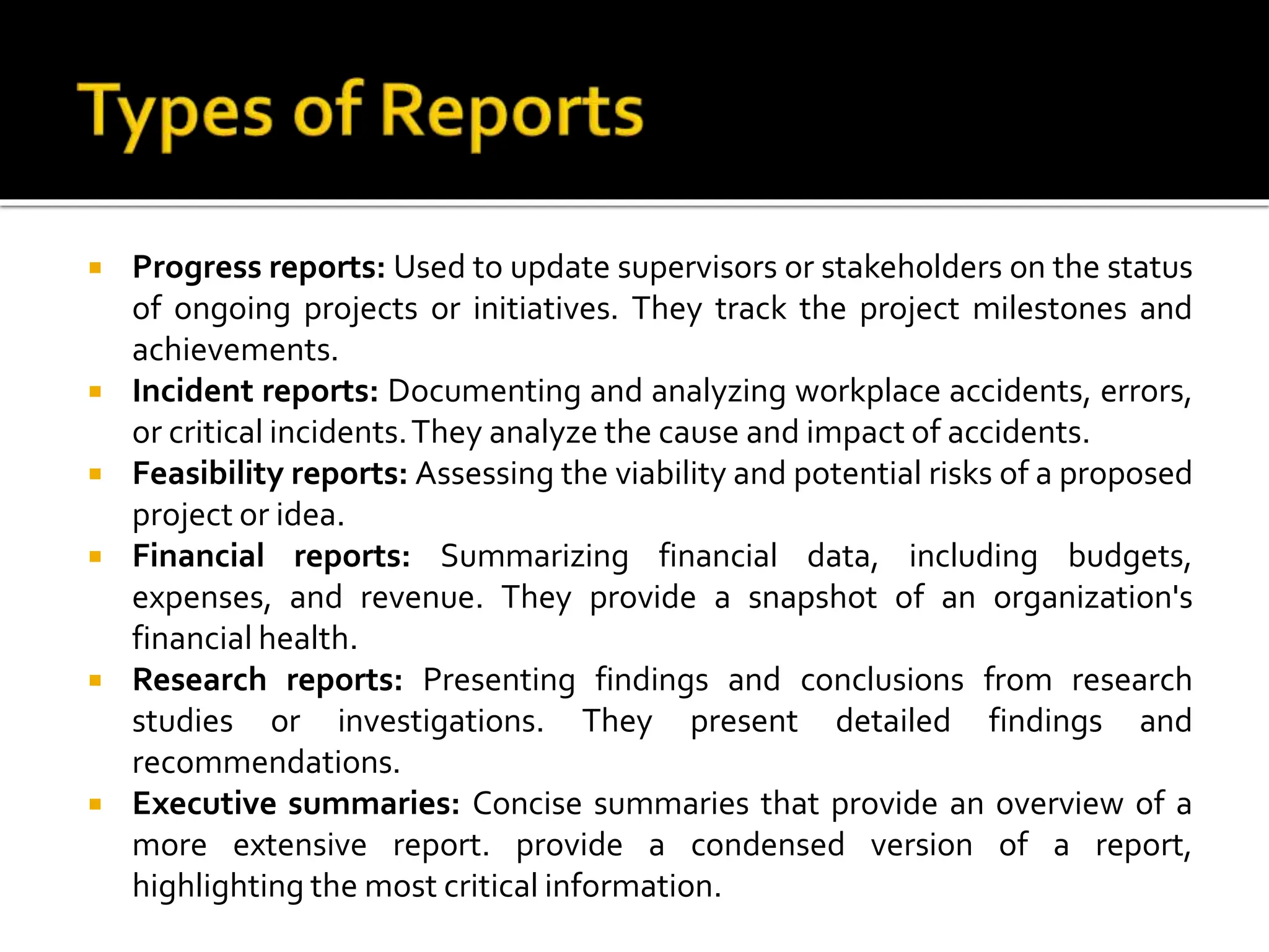 Report Writing | PPTX