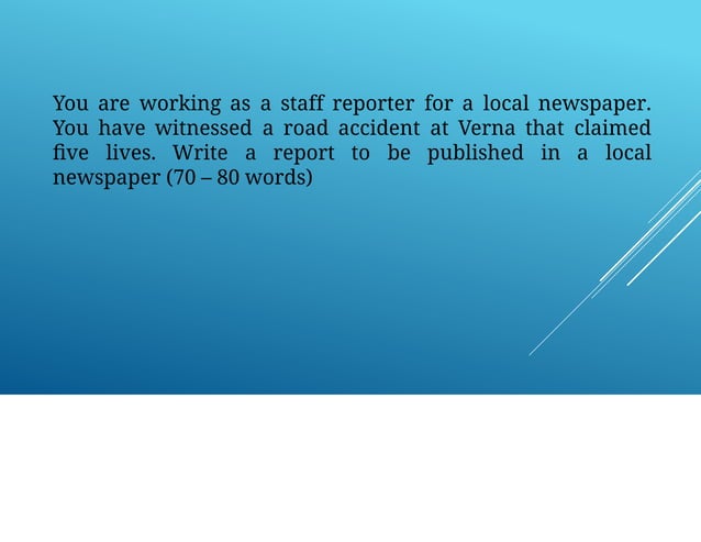 Report writing of English for Letter write | PPT